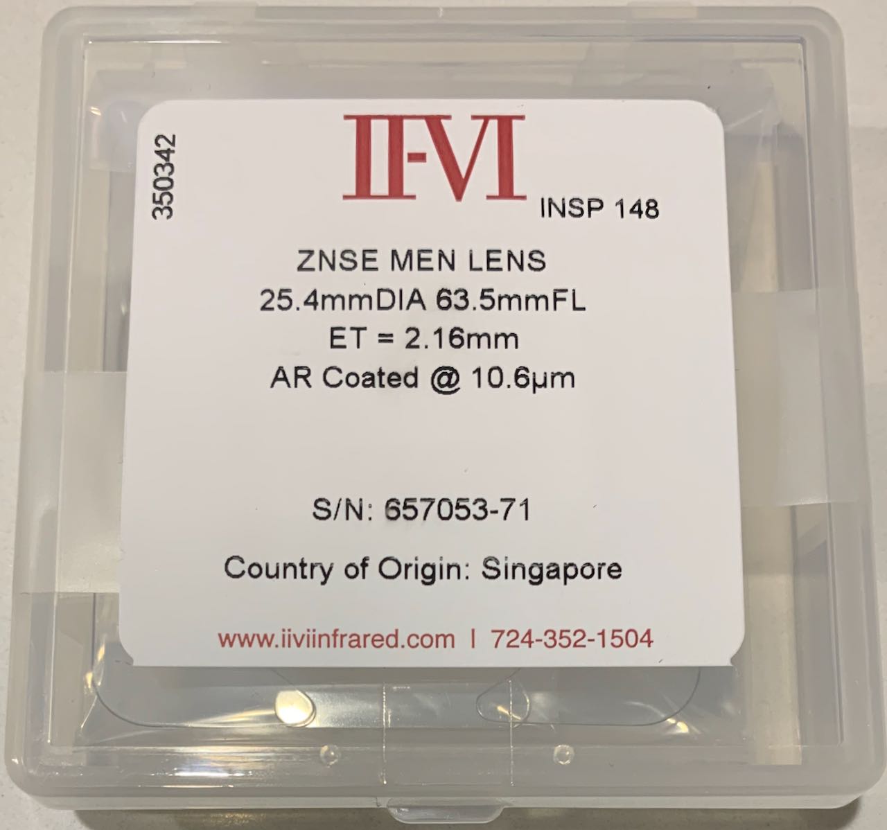 Co2 Laser Lens made by II-VI - Finished in Singapore – Plasquip